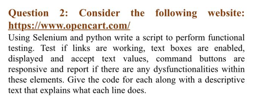 Solved Give the code for each along with a descriptive text | Chegg.com