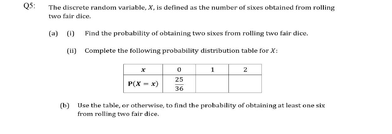 Solved The discrete random variable, X, is defined as the | Chegg.com