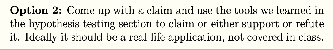 Solved Option 2: Come up with a claim and use the tools we | Chegg.com
