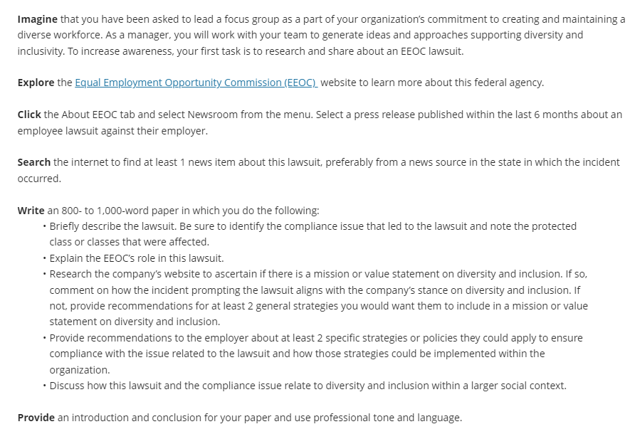 Solved Imagine that you have been asked to lead a focus | Chegg.com