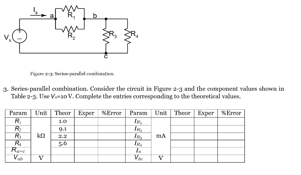 Solved Figure 2-3: Series-parallel combination 3. | Chegg.com