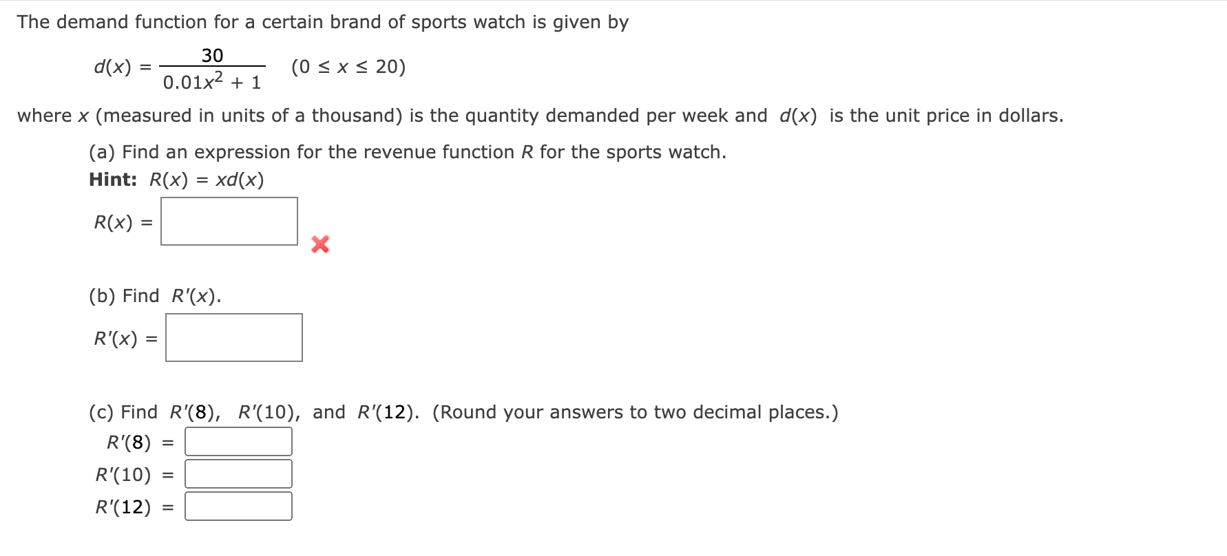 Solved The demand function for a certain brand of sports | Chegg.com