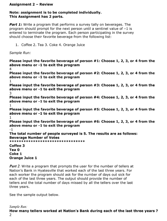 Solved Assignment 2 Review Note Assignment Is To Be