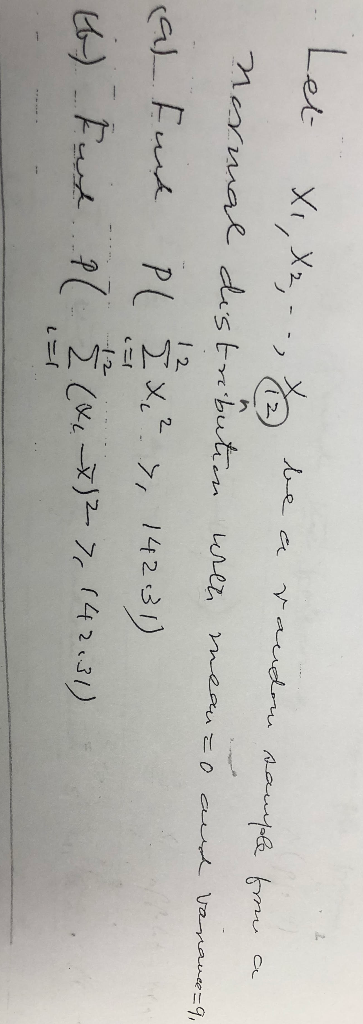 Solved - Let XrX2, O., 4 be a random sample from a normal | Chegg.com