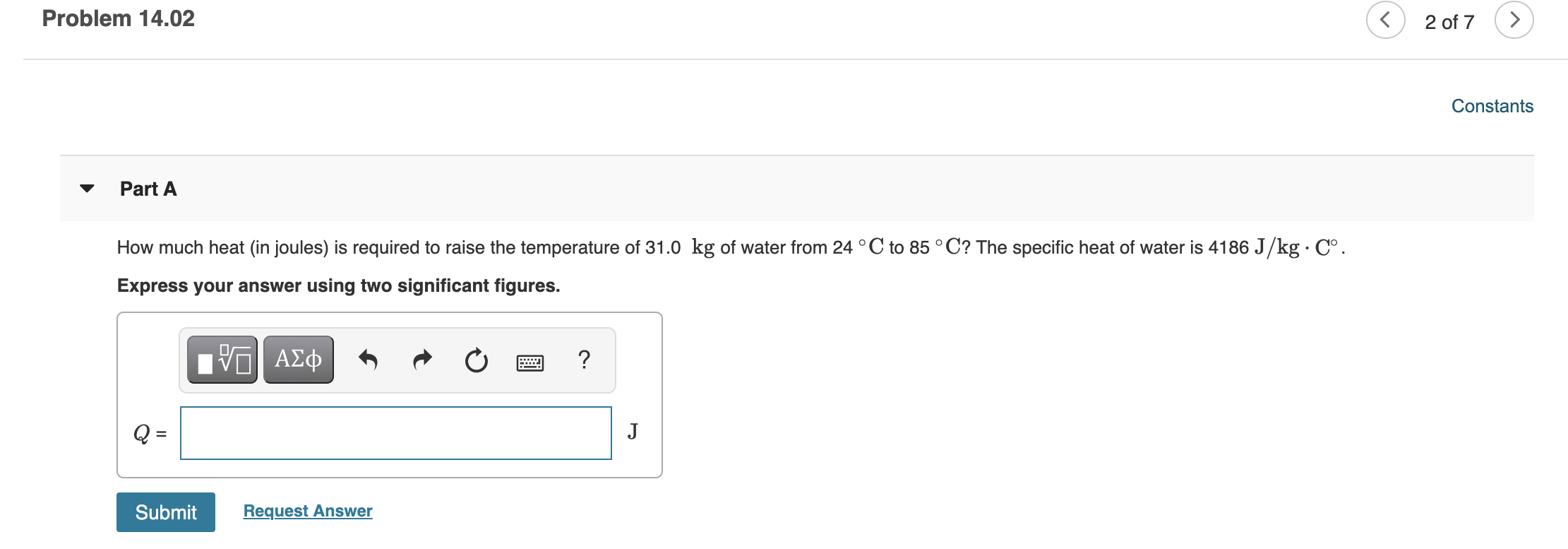 Solved Problem 14.01 1 of 7 Constants Part A To what | Chegg.com