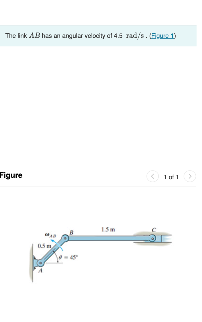code class="asciimath">The link AB has an angular | Chegg.com