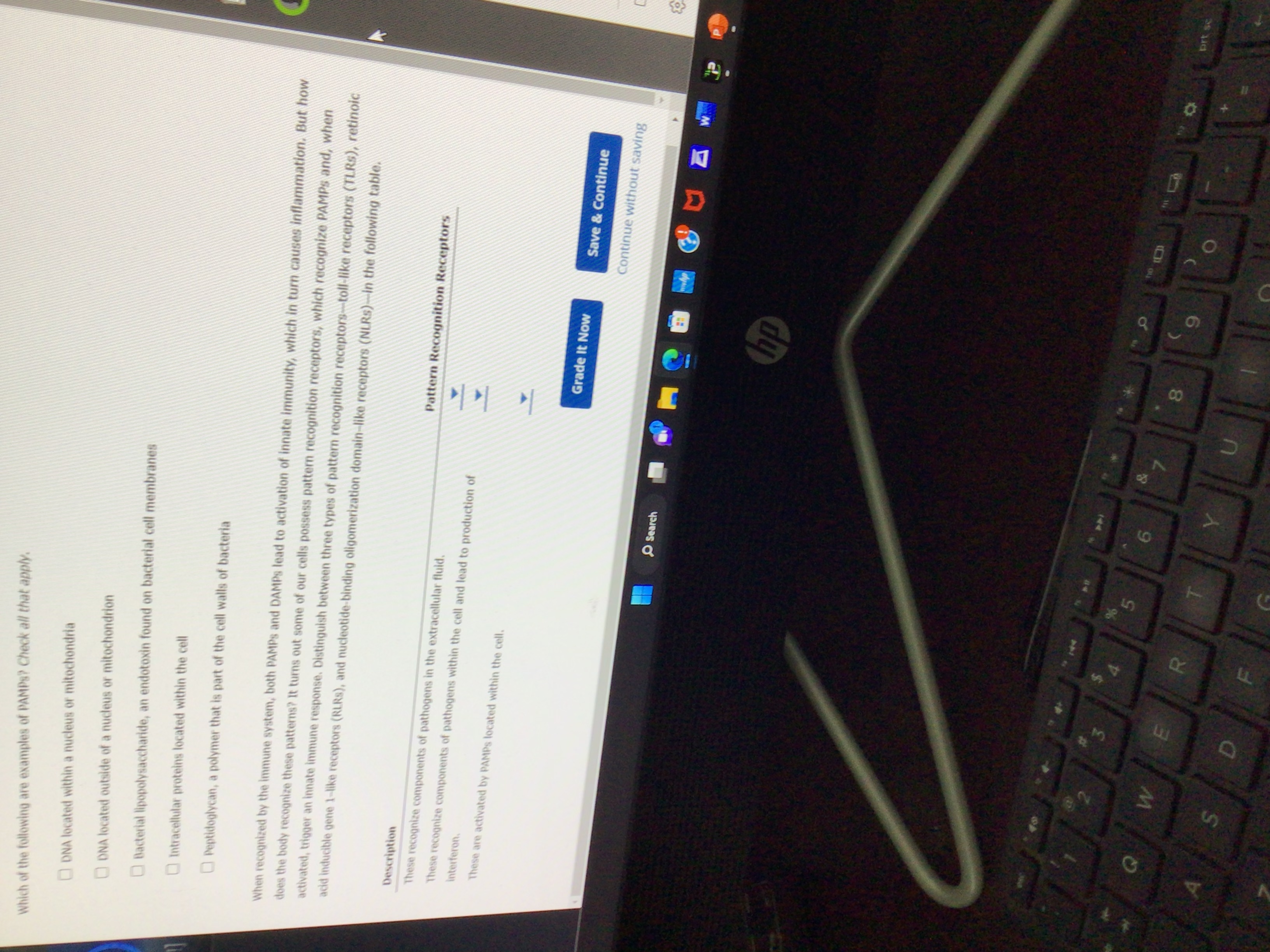 Solved Which of the following are examples of PAMPs? Check | Chegg.com