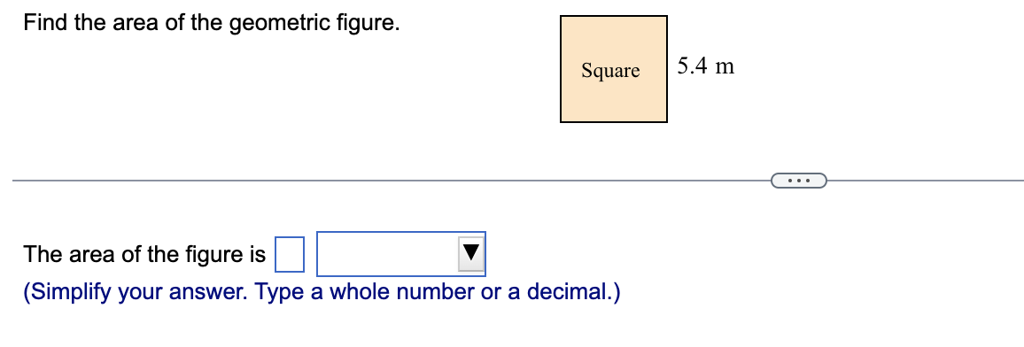 Solved Find the area of the geometric figure. The area of | Chegg.com
