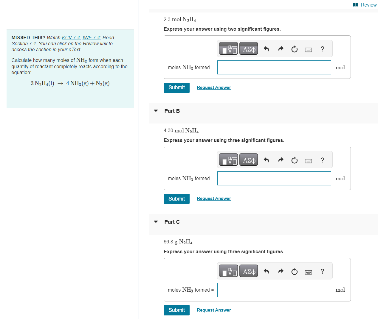 Solved Calculate how many moles of NH3 ﻿form when | Chegg.com