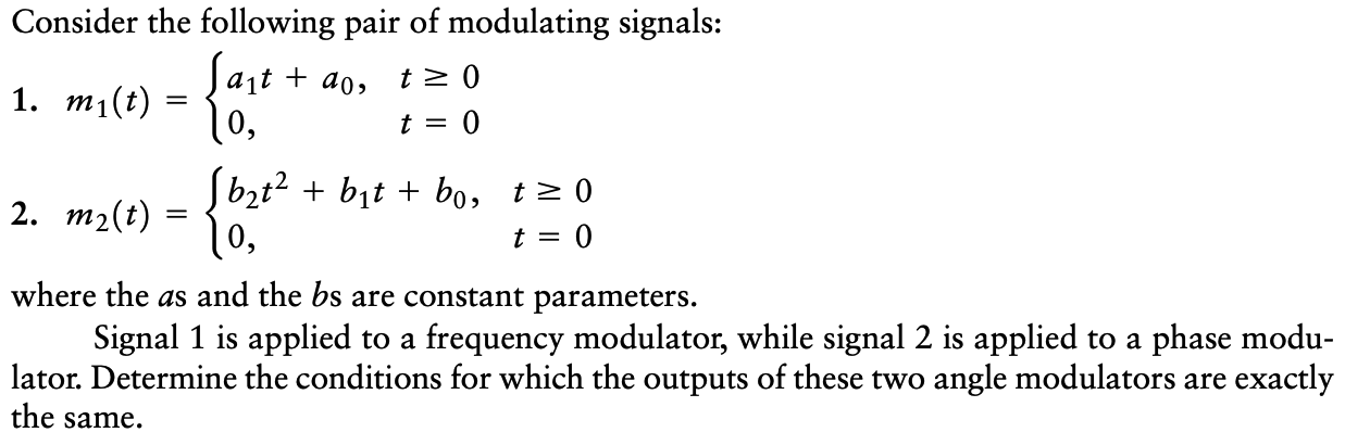Solved Consider the following pair of ﻿modulating | Chegg.com