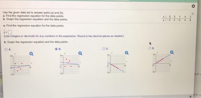 Solved Use the given data set to answer parts (a) and (b) a. | Chegg.com