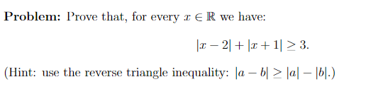 Solved Problem: Prove that, for every I E R we have: 1 – 21+ | Chegg.com