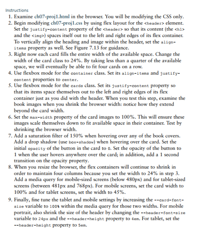 Solved Overview Use flexbox and media queries to create a | Chegg.com