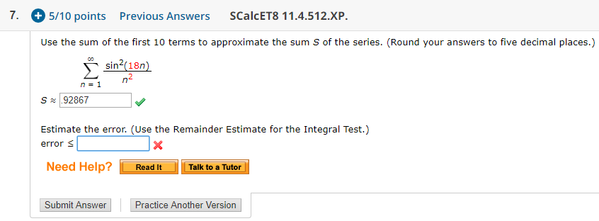 Solved Estimate the error. (Use the Remainder Estimate for | Chegg.com