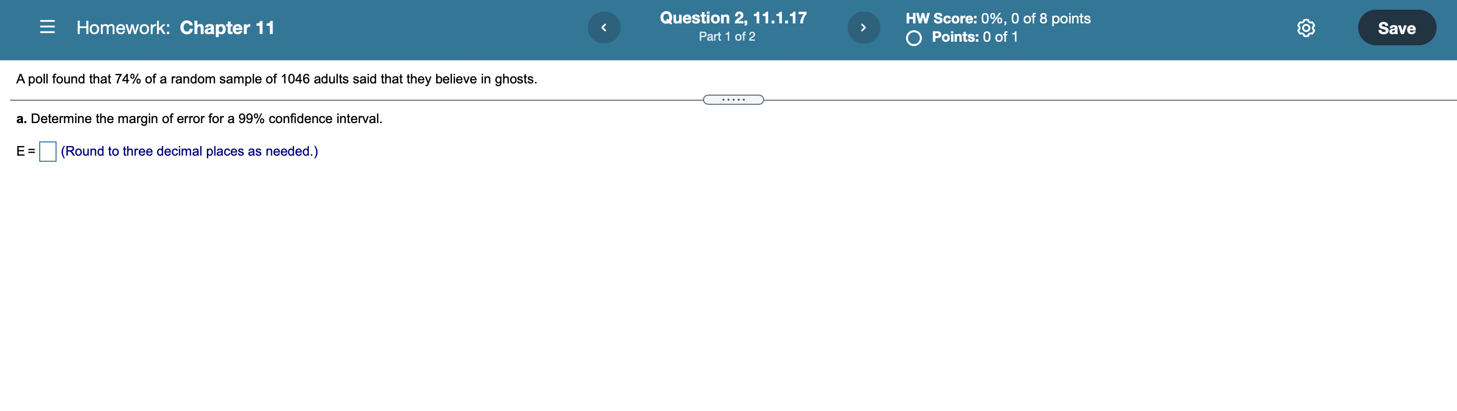 Solved Homework Chapter 11 Question 2 11 1 17 Part 1 Of