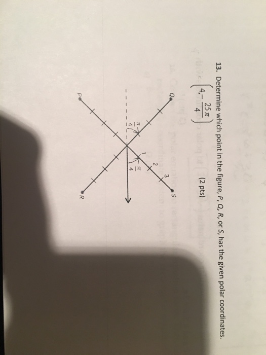 Solved 13. Determine which point in the figure, P, Q, R, or | Chegg.com