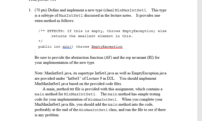 Solved Write in java language: Main method txt file for the | Chegg.com