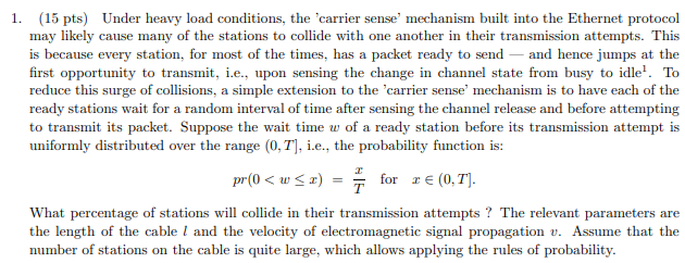 1. (15 pts) Under heavy load conditions, the 'carrier | Chegg.com