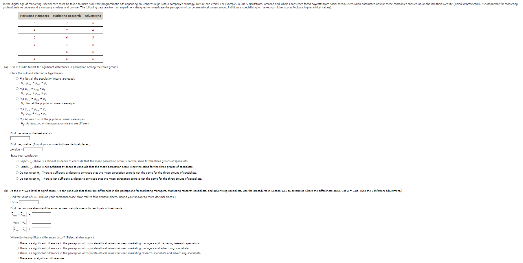 Solved Find the ρ-value. (Round your answer to three decimal | Chegg.com