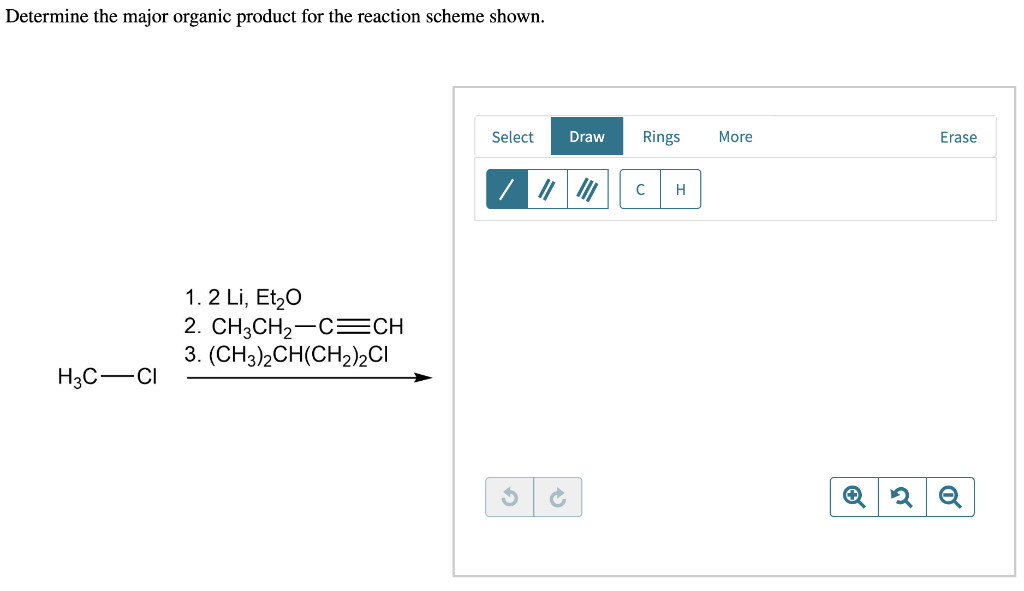 Solved Determine the major organic product for the reaction | Chegg.com