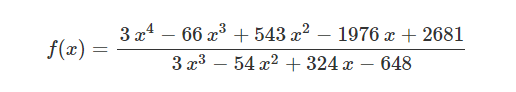 Solved Consider the improper rational function, use | Chegg.com