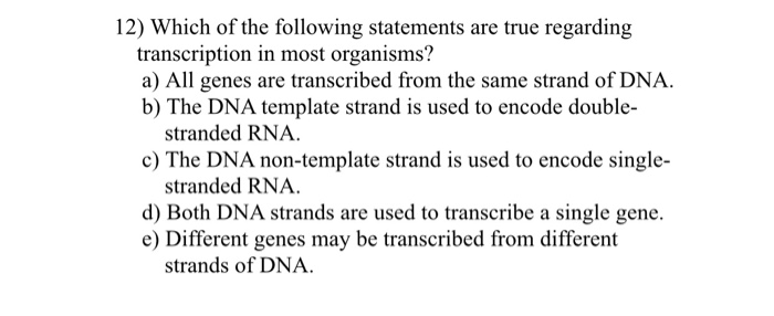 Solved 12) Which of the following statements are true | Chegg.com