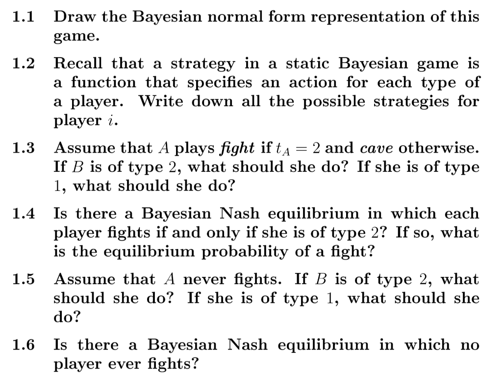 Solved 1 1 1 2 1 3 Draw The Bayesian Normal Form