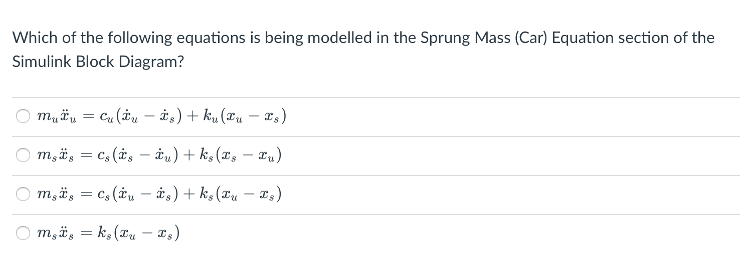 Solved Which of the following equations is being modelled in | Chegg.com