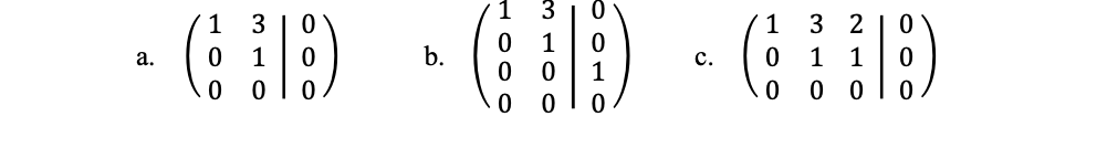 Solved Each matrix below is in REF. Without solving the | Chegg.com
