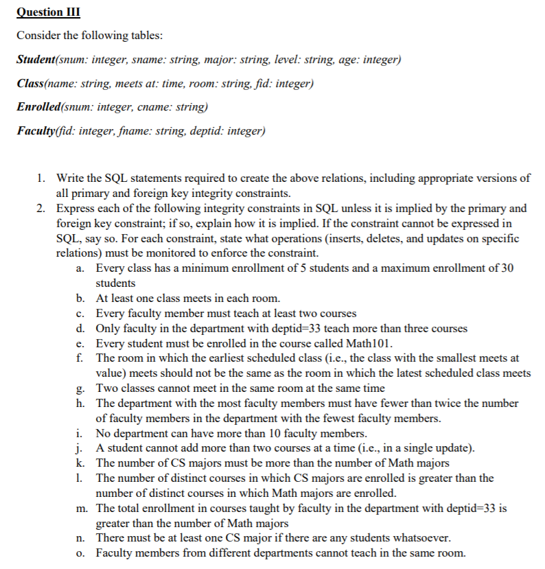 SQL PROBLEM PLEASE USE POSTGRES DATABASE AND SHOW | Chegg.com