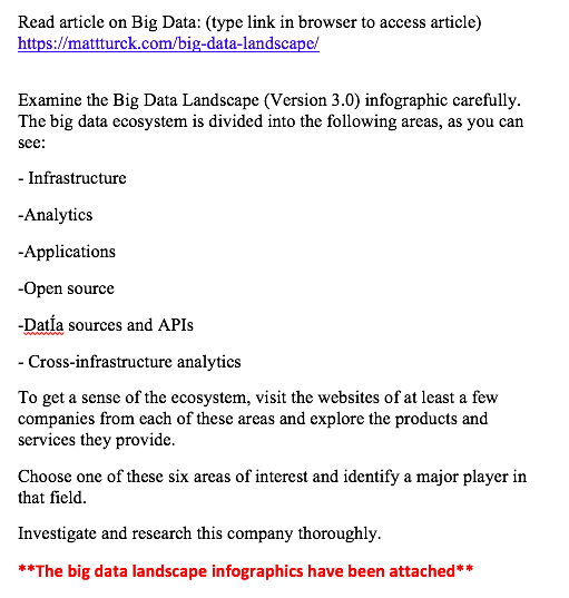 Solved Read article on Big Data: (type link in browser to | Chegg.com