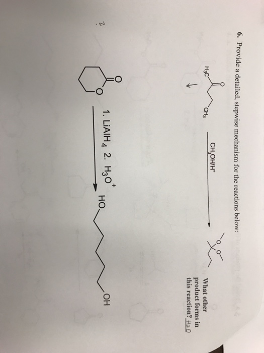 6. Provide a detailed, stepwise mechanism for the | Chegg.com