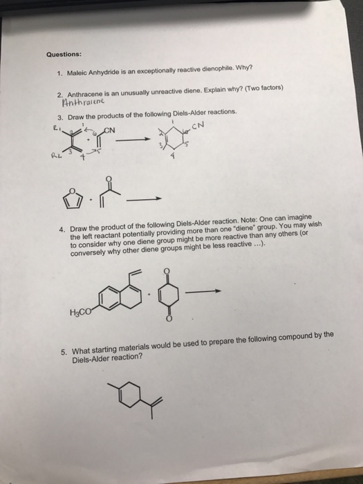 Solved Maleic Anhydride is an exceptionally reactive | Chegg.com