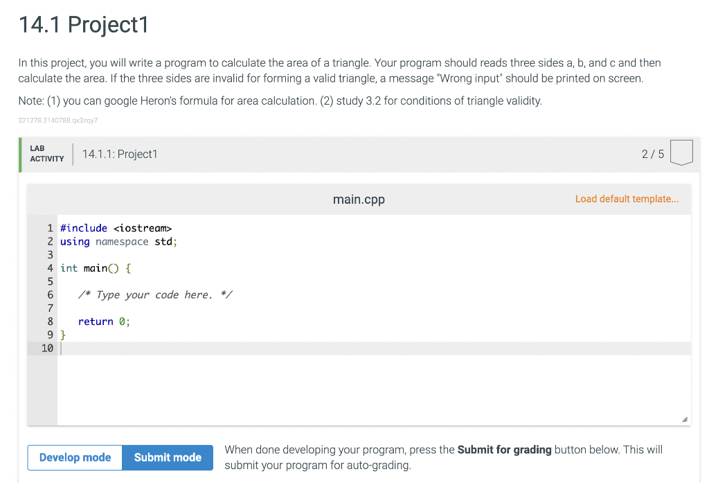 Solved 14.1 Project 1 In this project, you will write a | Chegg.com