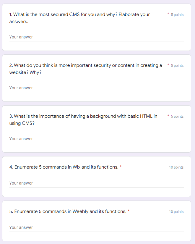 Solved 5 points 1. What is the most secured CMS for you and | Chegg.com