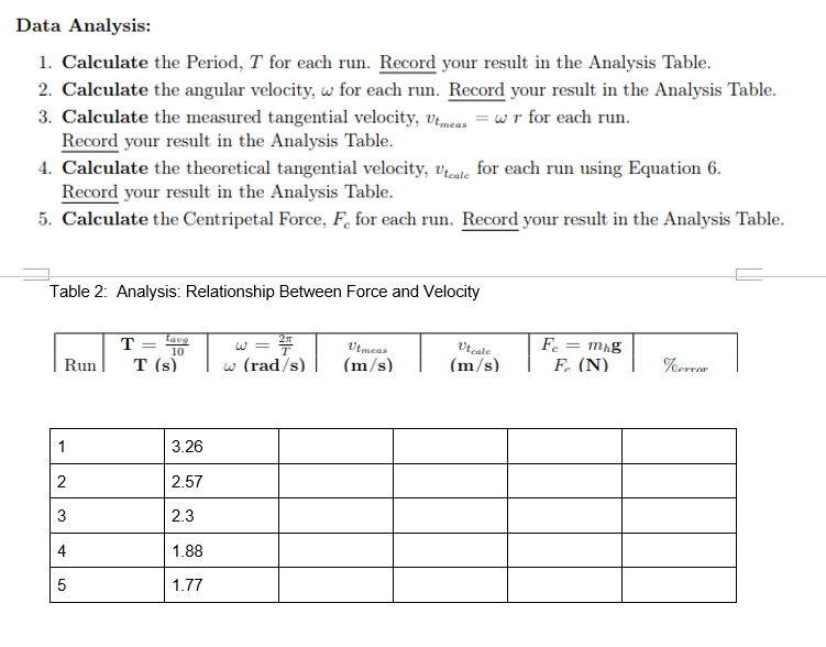 Part A - Relationship Between Force and Velocity 1. | Chegg.com