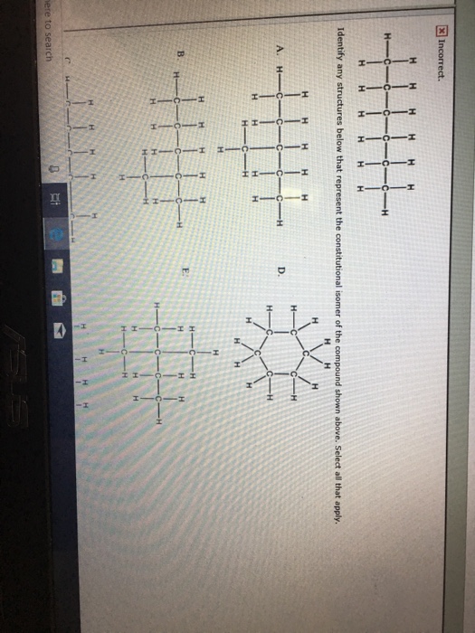Solved x Incorrect. Identify any structures below that | Chegg.com
