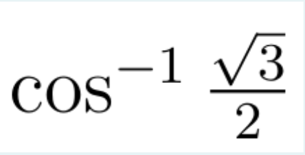Solved cos-1 V3 2 | Chegg.com