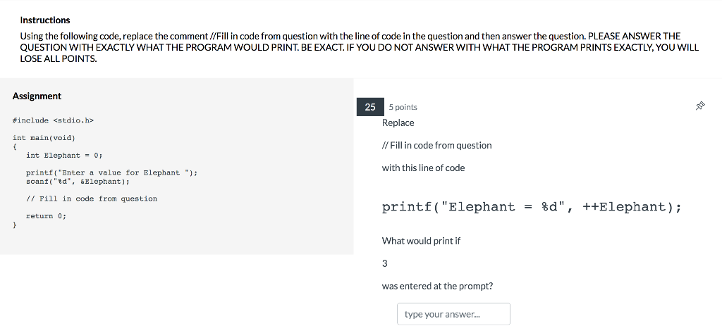 Solved Instructions Using the following code, replace the | Chegg.com
