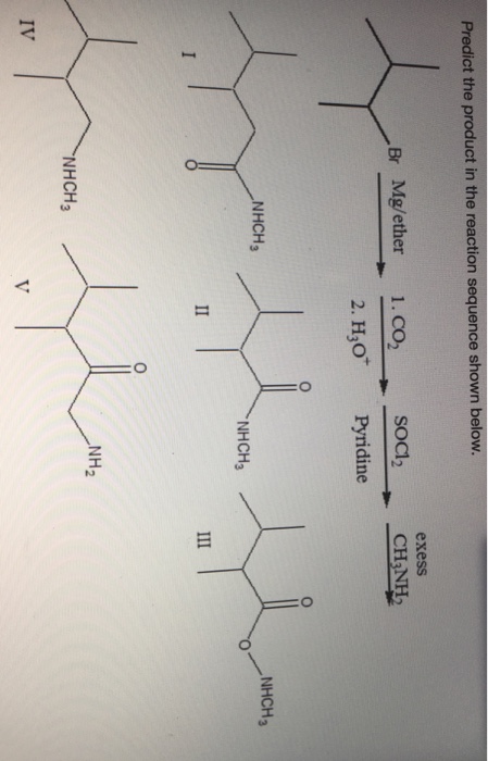 Solved Predict the product in the reaction sequence shown | Chegg.com