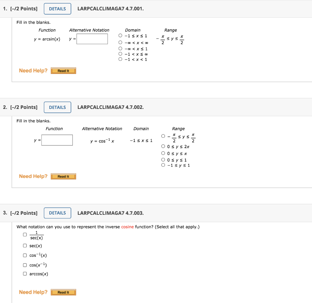 Solved 1. [-12 points) DETAILS LARPCALCLIMAGA7 4.7.001. Fill | Chegg.com