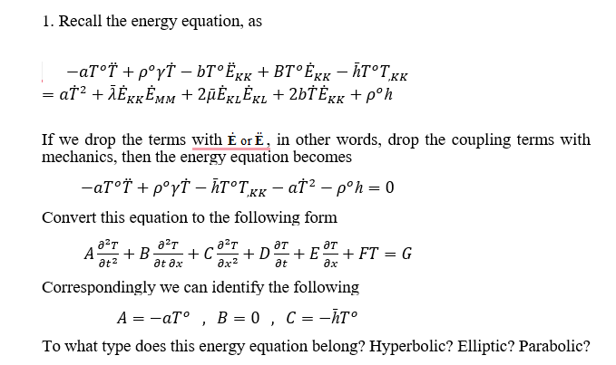 Solved 1. Recall the energy equation, as | Chegg.com