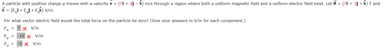 Solved = A particle with positive charge q moves with a | Chegg.com