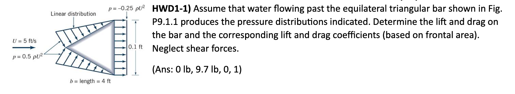 Solved Assume that water flowing past the equilateral | Chegg.com