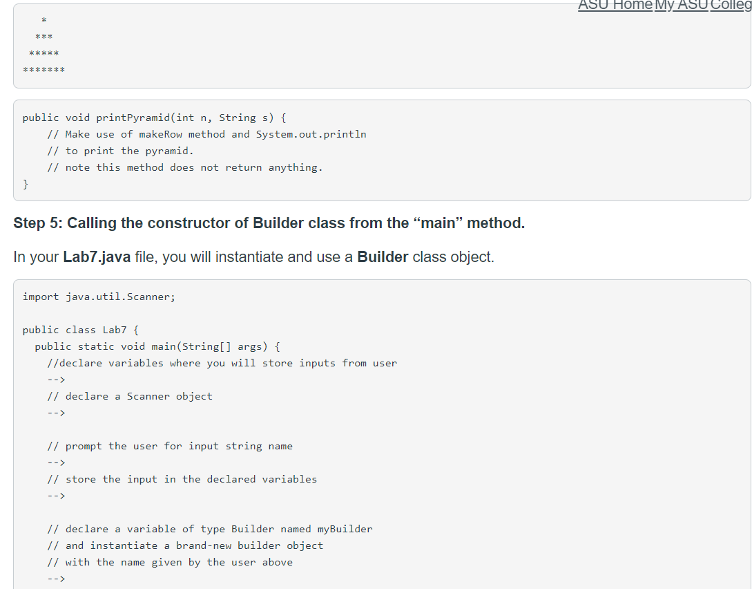 Solved Problem Description: ASU Home My ASU Colleg For this | Chegg.com