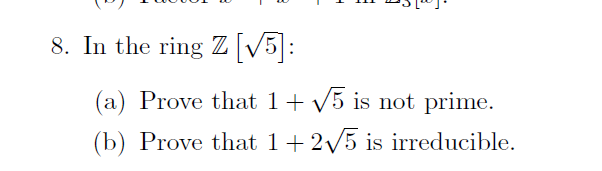 Solved Would you help me with this abstract algebra | Chegg.com