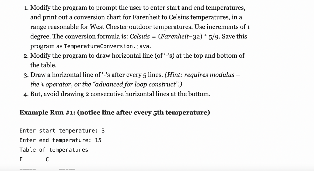Solved 1. Modify the program to prompt the user to enter | Chegg.com