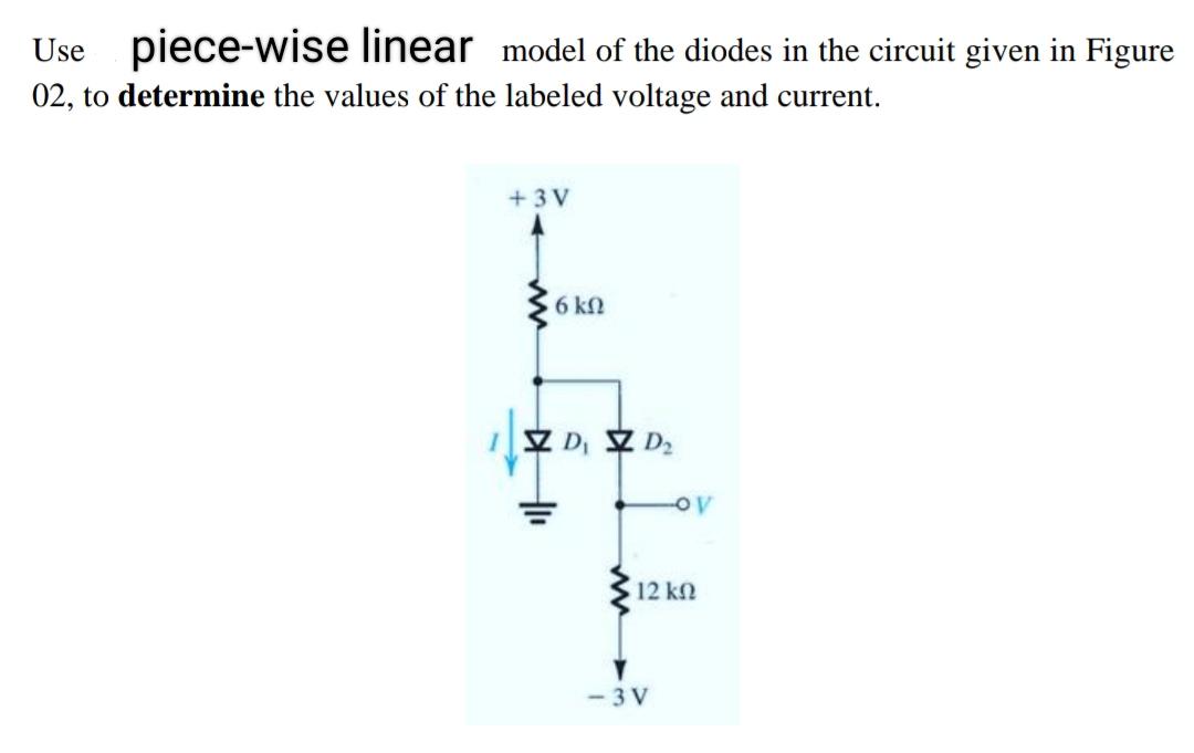 Solved Use piece-wise linear model of the diodes in the | Chegg.com