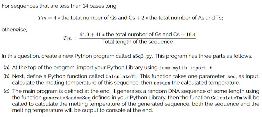 Solved In Python, please! myLib contains only | Chegg.com