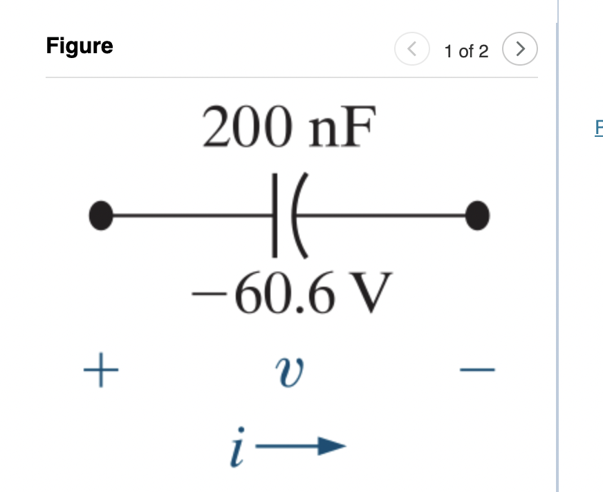 Solved The initial voltage on the 200nF capacitor shown in | Chegg.com